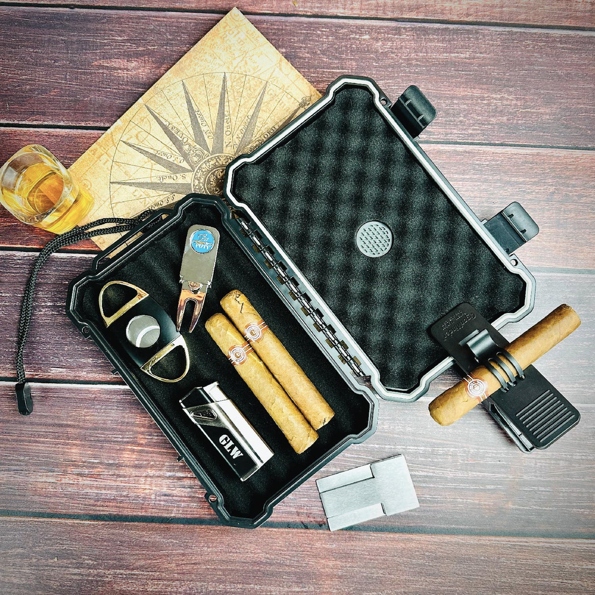 Personalized Cigar and Golf Gift Set - Groovy Cigars