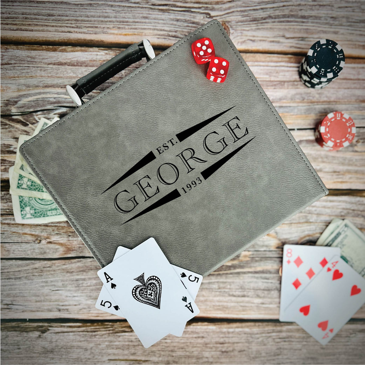 Personalized Poker Chip Set - Great Gift For His Man Cave - Groovy Cigars