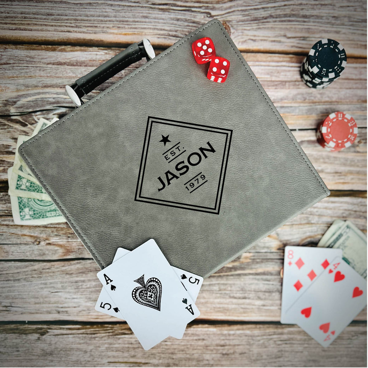 Personalized Poker Chip Set - Great Gift For His Man Cave - Groovy Cigars